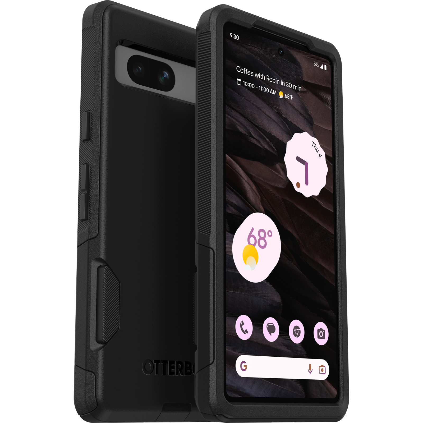 Black Thin Pixel 7a Case | OtterBox Commuter Series AM Case