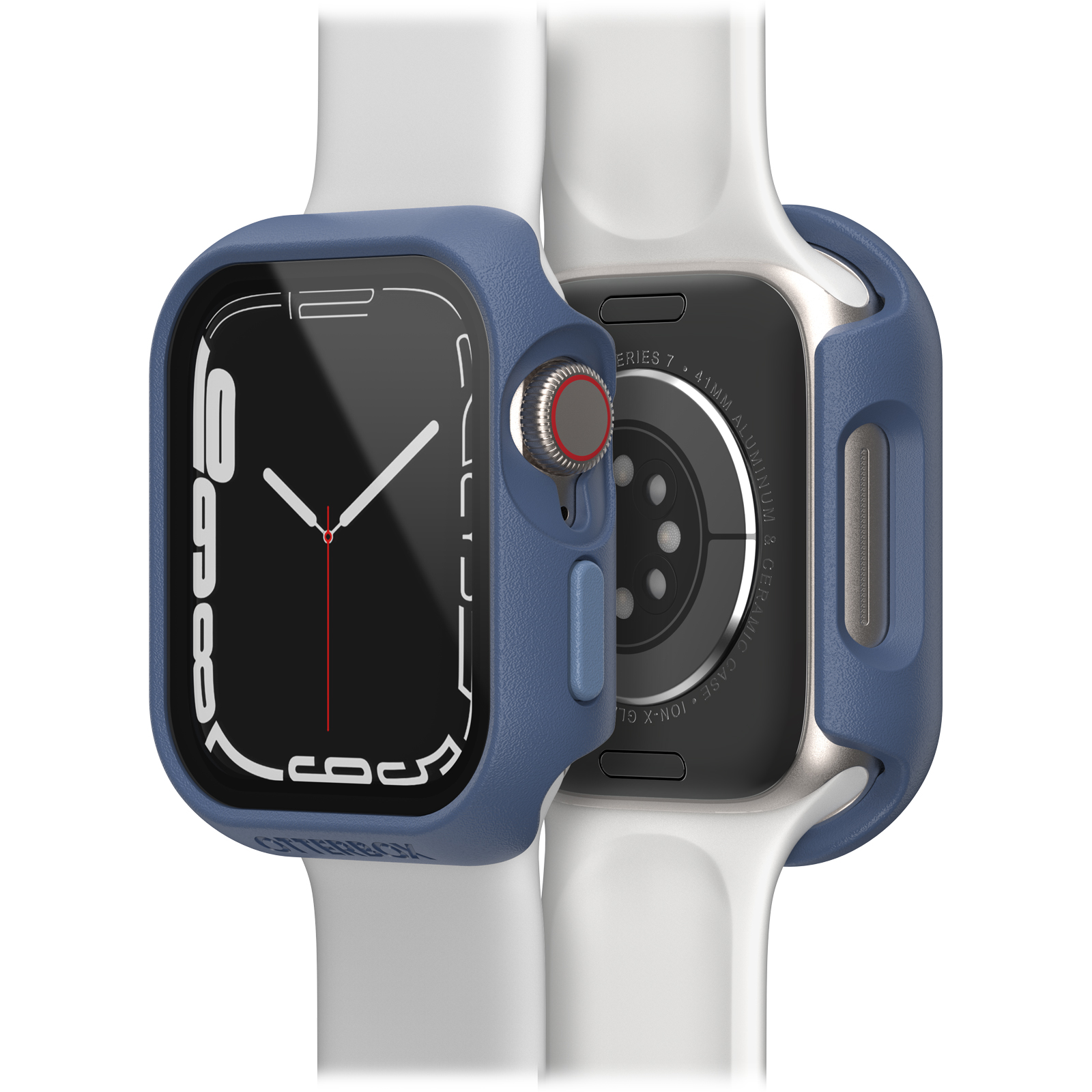 Blue Apple Watch Series 8/7 41mm Case With Screen Protector